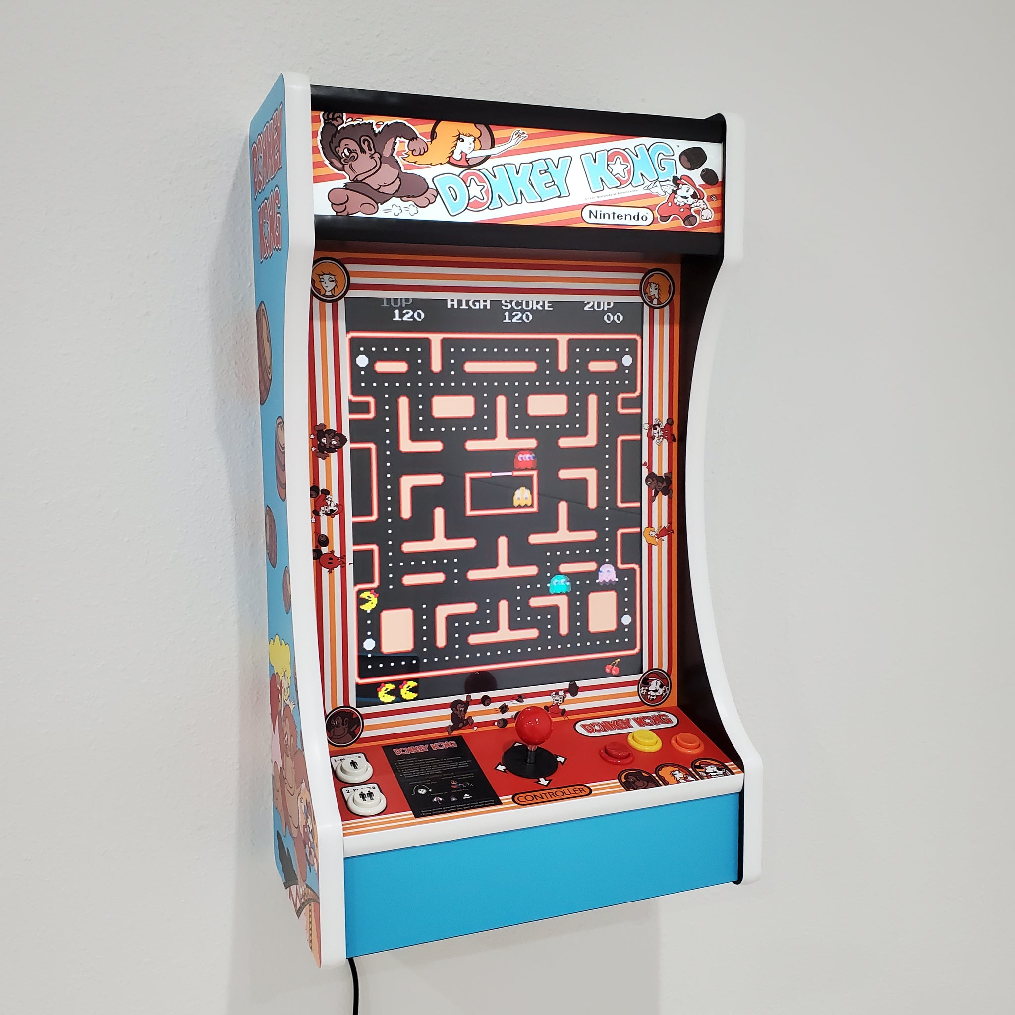 Donkey Kong Themed Wall Mountable Arcade Machine – Quarterless