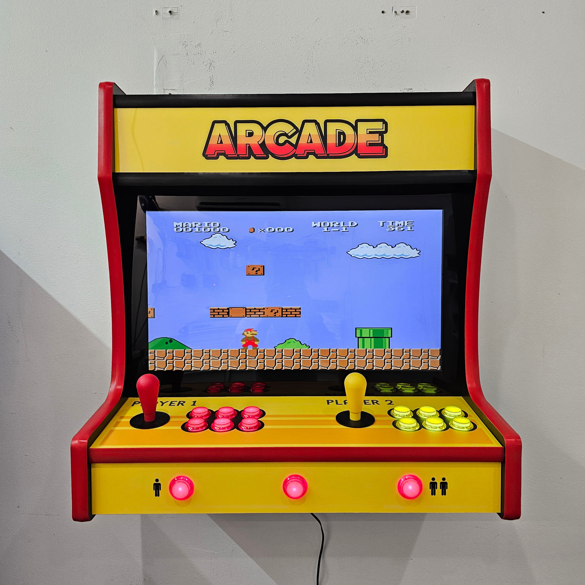 Retro Arcade Themed Wall Mounted Arcade Machine – Quarterless