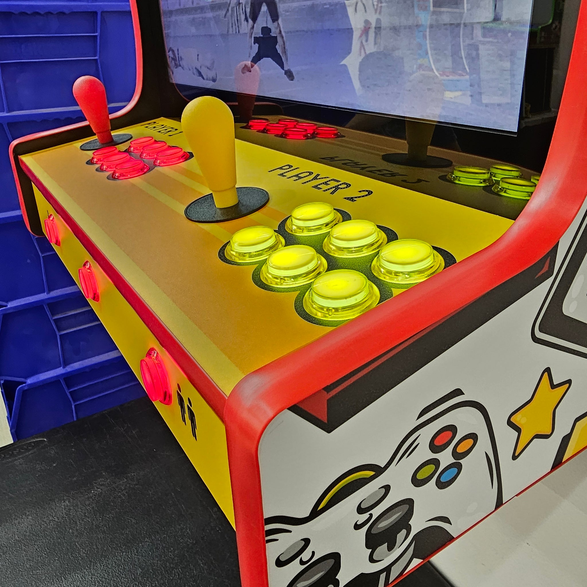 Retro Arcade Themed Wall Mounted Arcade Machine – Quarterless