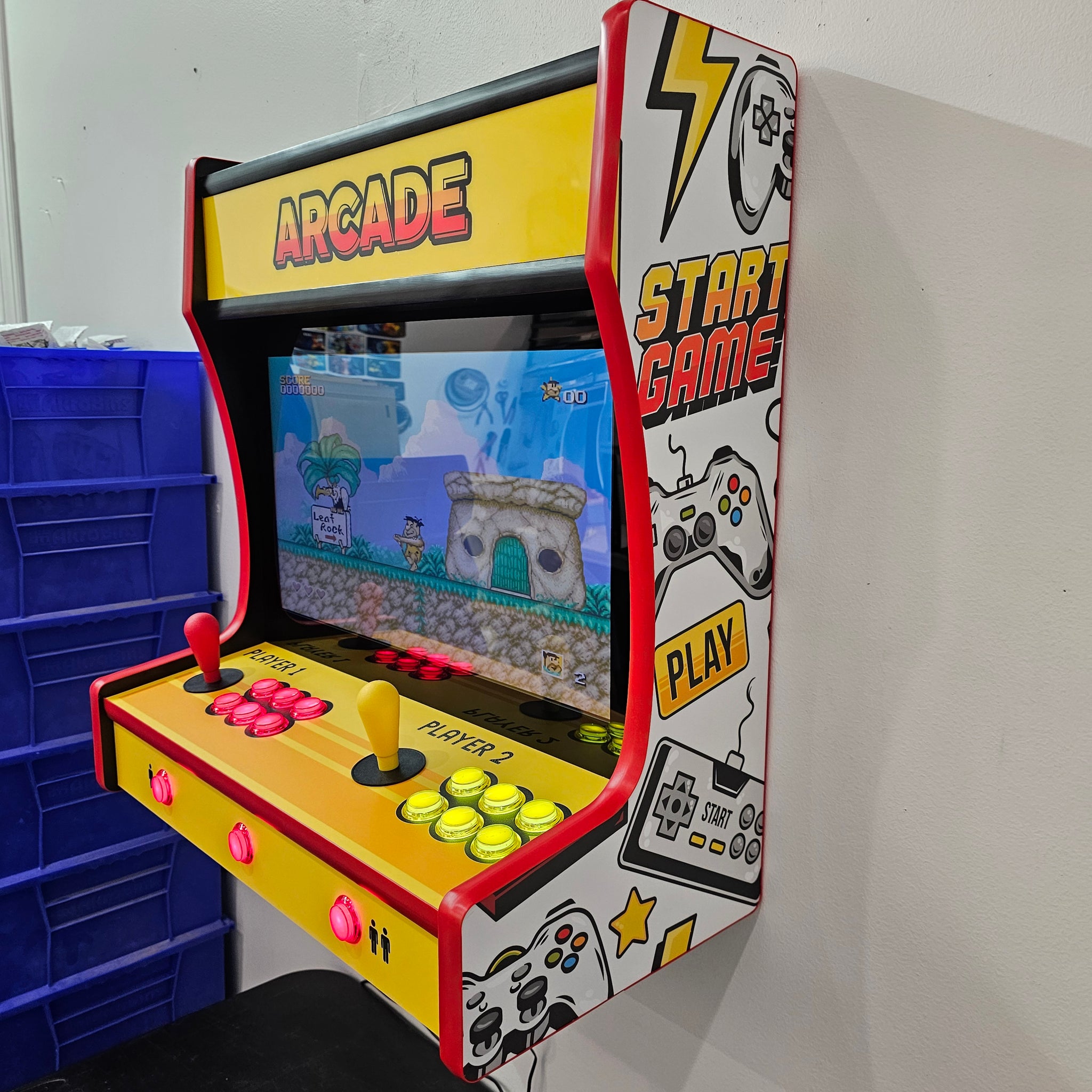 Retro Arcade Themed Wall Mounted Arcade Machine – Quarterless