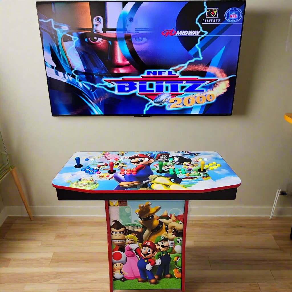 4 Player Mario Bros Pedestal Arcade Machine – Quarterless