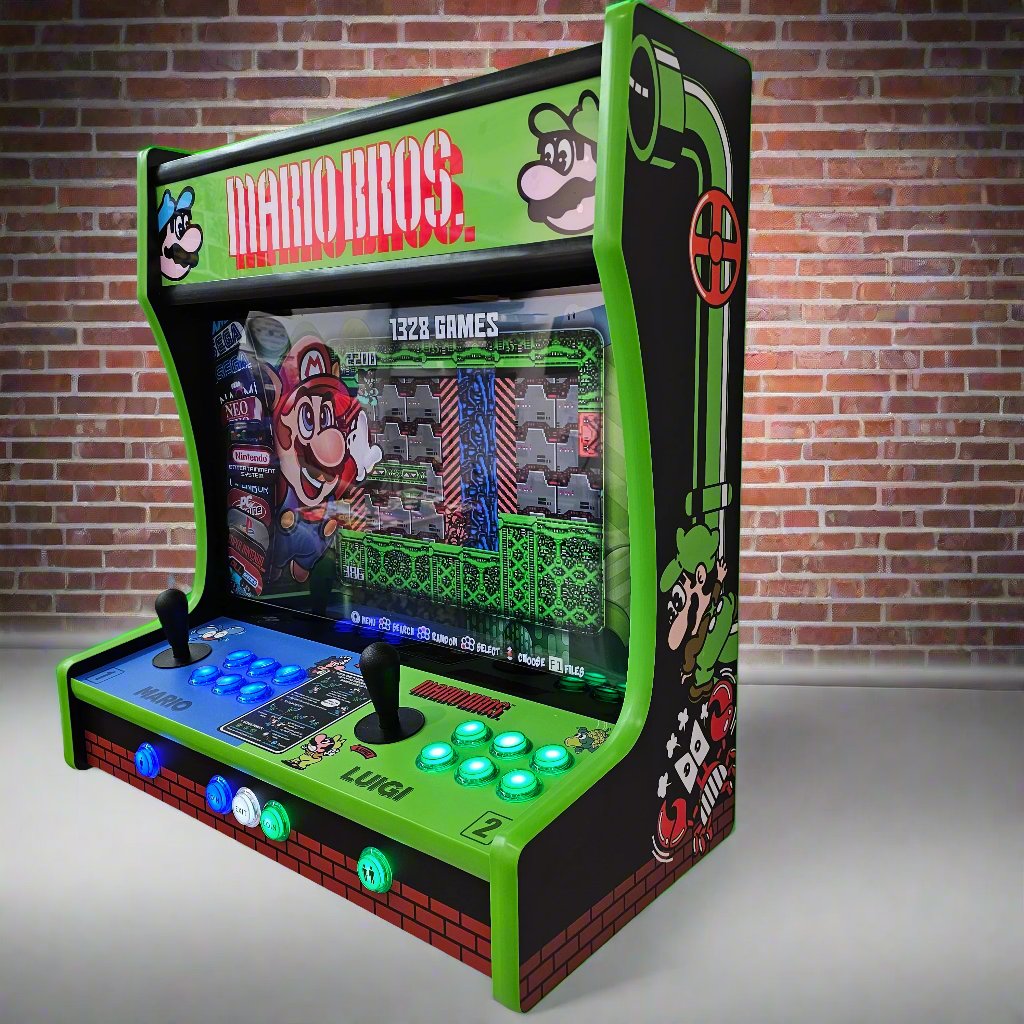 Mario Bros Themed Wall Mountable Arcade Machine – Quarterless