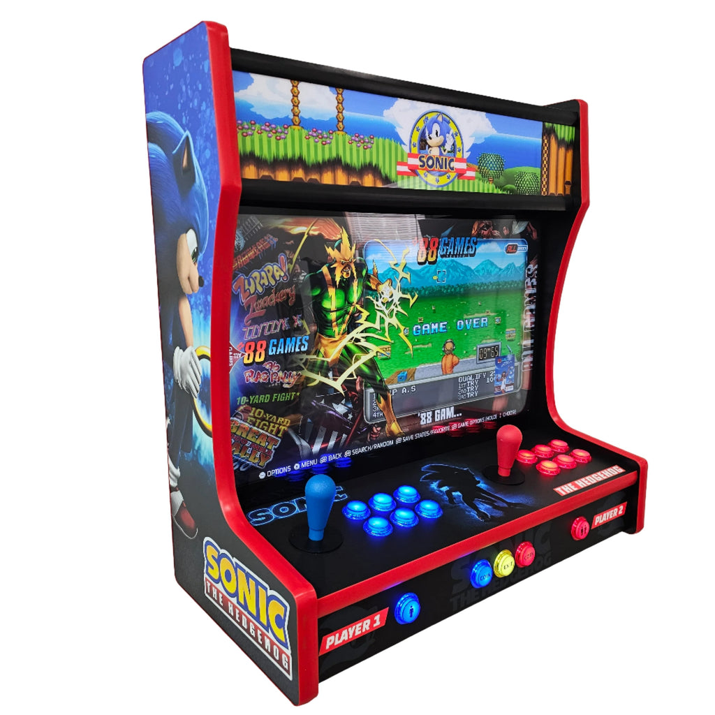 Sonic Themed Wall Mounted Arcade Machine – Quarterless