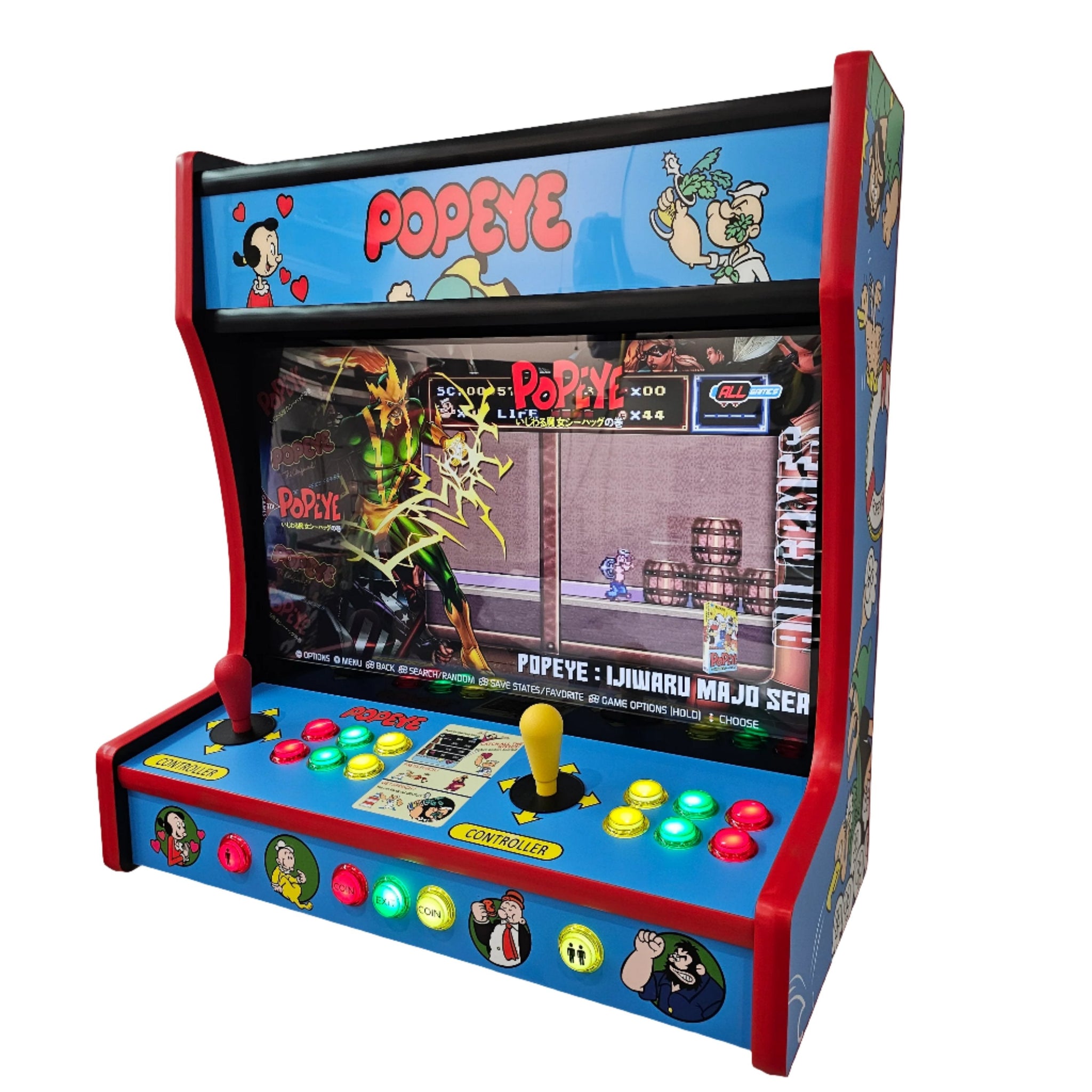 Popeye Themed Wall Mounted Arcade Machine – Quarterless