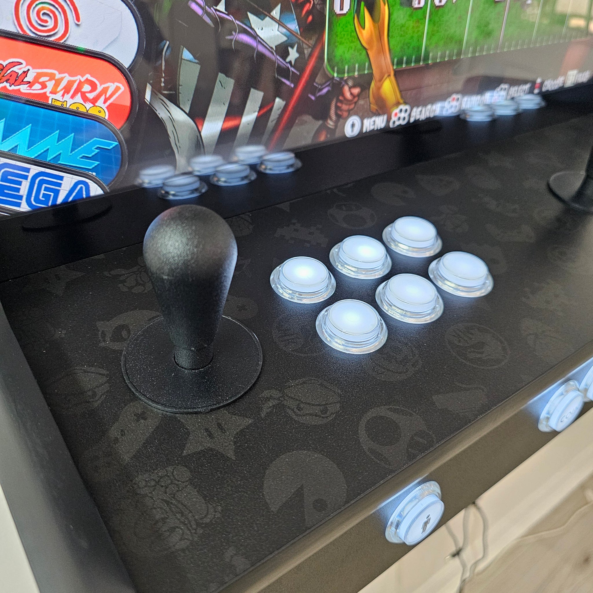 Black and White Wall Mountable Arcade Machine – Quarterless