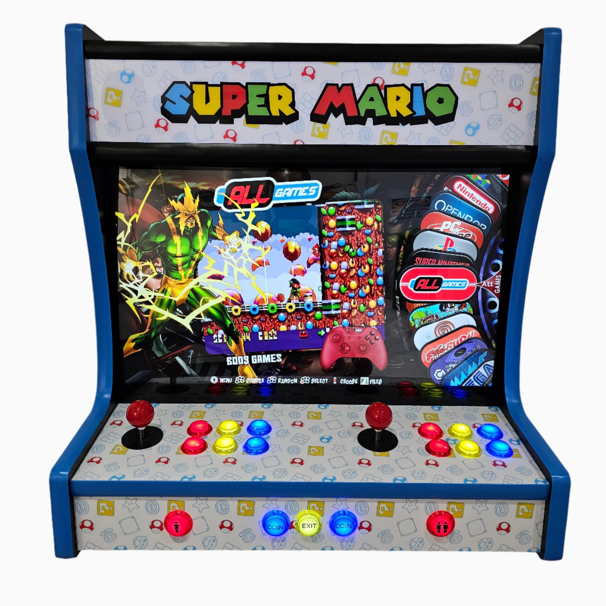 Super Mario Wall Mounted Arcade Machine – Quarterless