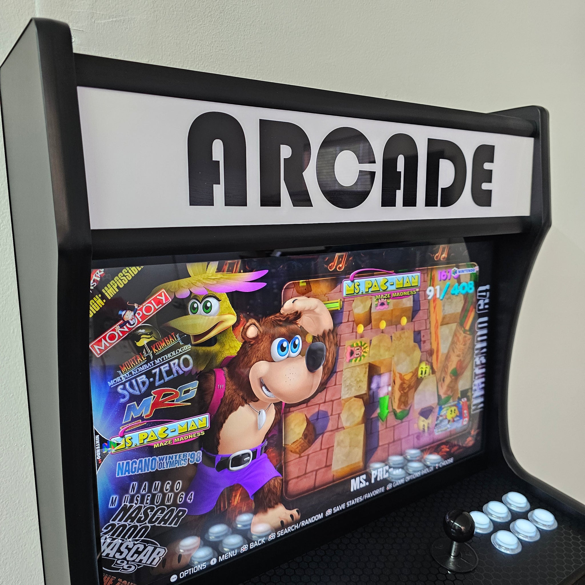 Black Wall Mounted Arcade Machine – Quarterless