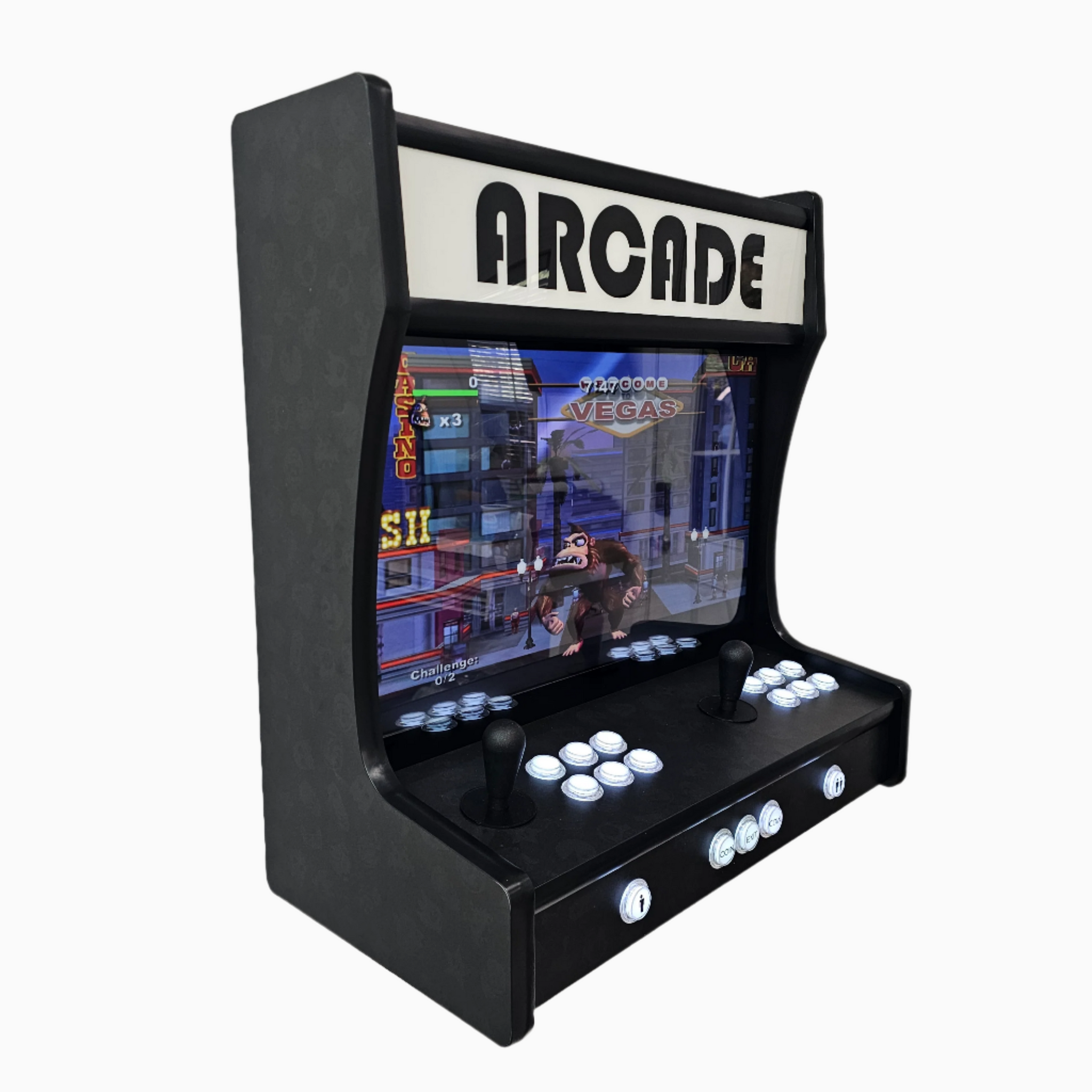 Black Patterned Wall Mounted Arcade Machine – Quarterless