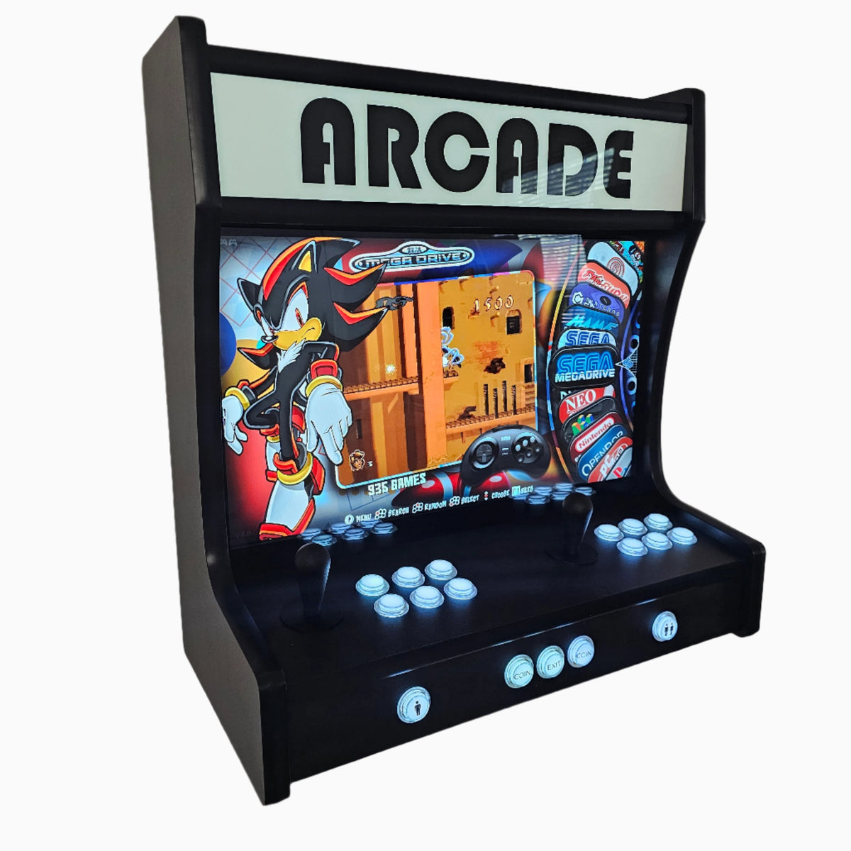 Black Patterned Wall Mounted Arcade Machine – Quarterless