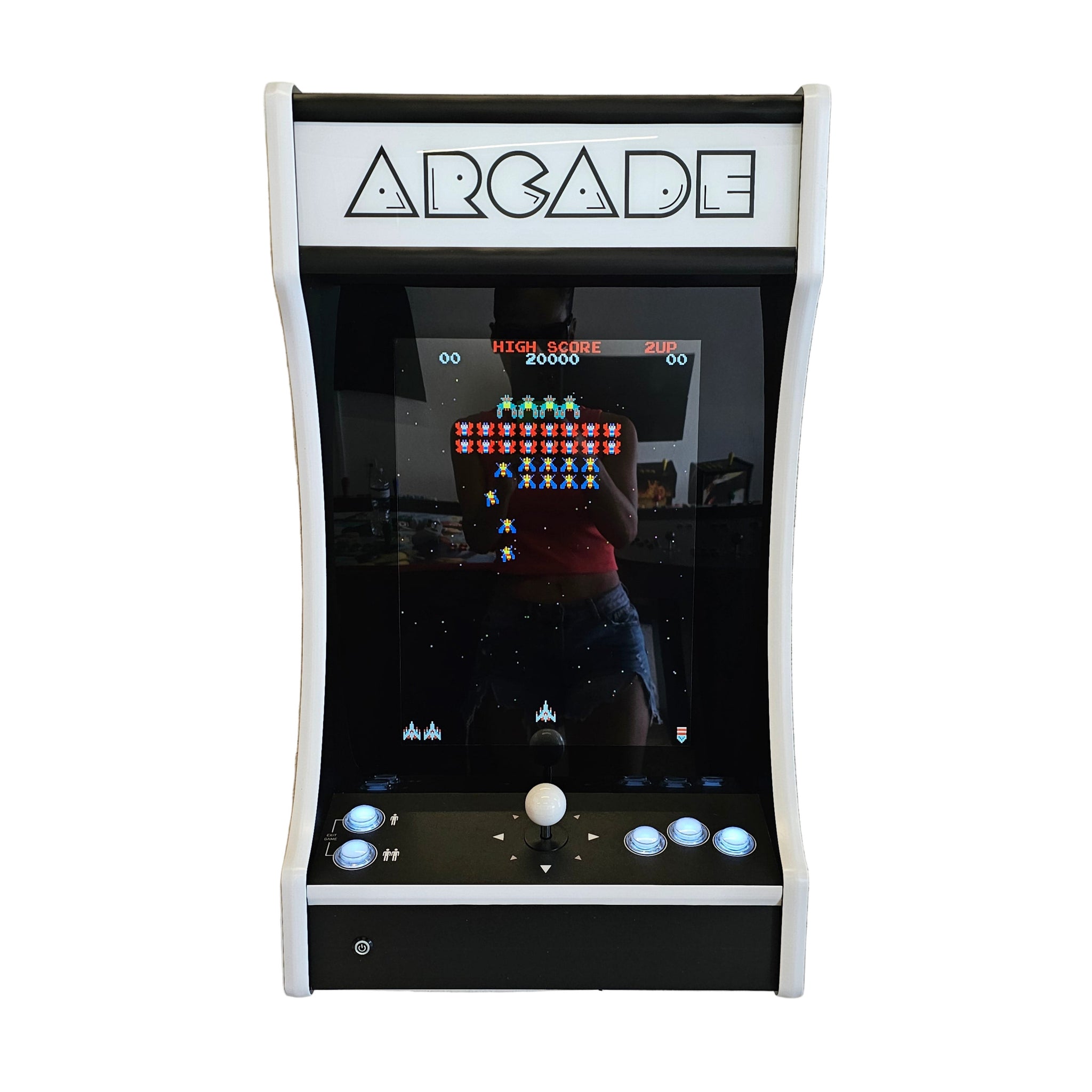 Black and White Wall Mounted Arcade Machine – Quarterless