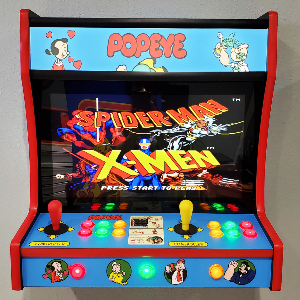 Popeye Themed Wall Mountable Arcade Machine – Quarterless