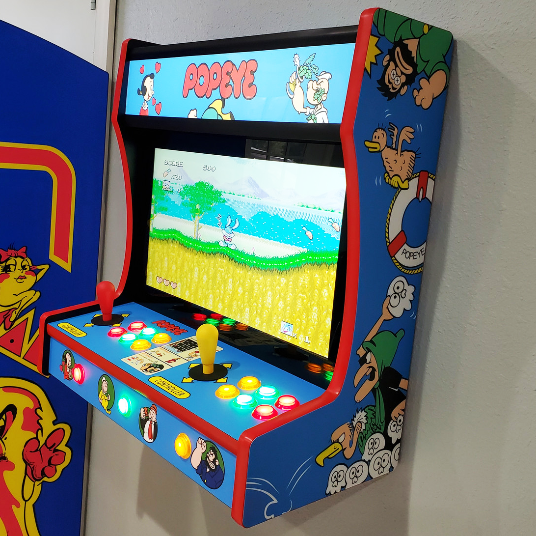 Popeye Themed Wall Mountable Arcade Machine – Quarterless