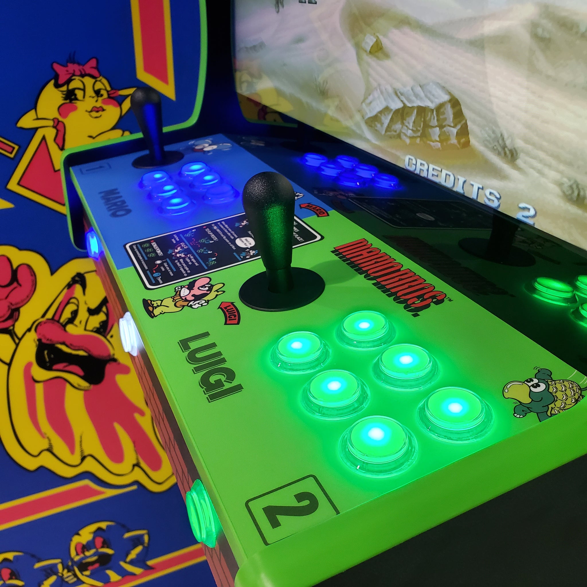 Mario Bros Themed Wall Mountable Arcade Machine – Quarterless