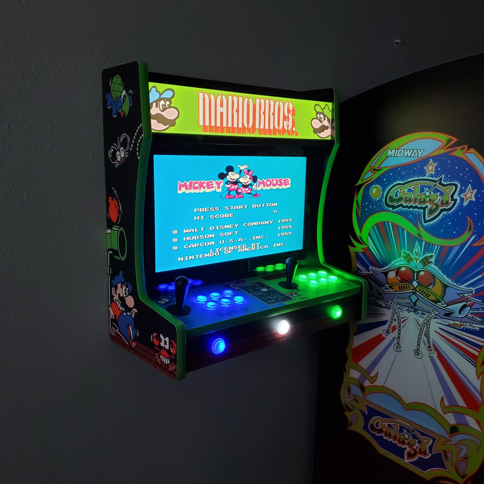 Mario Bros Themed Wall Mountable Arcade Machine – Quarterless