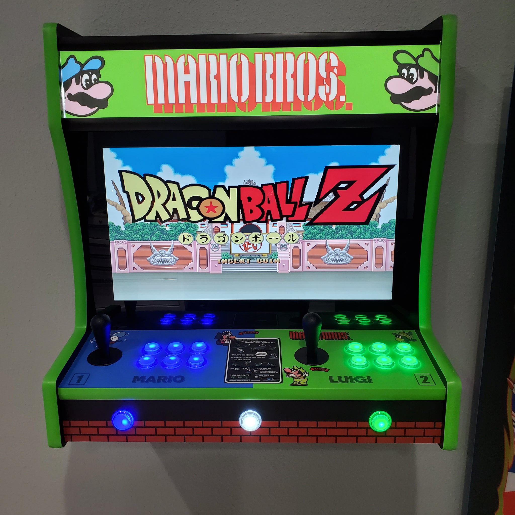 Mario Bros Themed Wall Mountable Arcade Machine – Quarterless