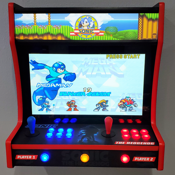 Sonic Themed Wall Mountable Arcade Machine – Quarterless
