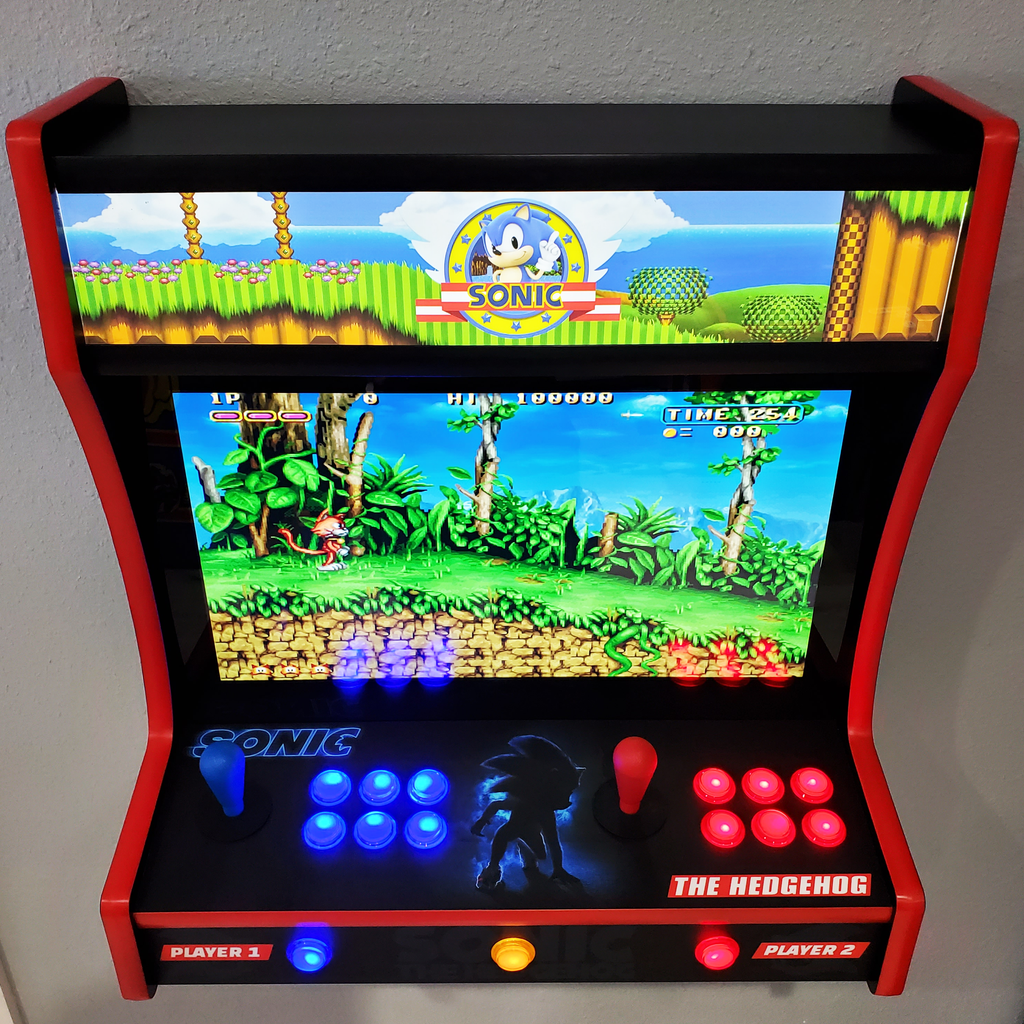Sonic Themed Wall Mountable Arcade Machine – Quarterless