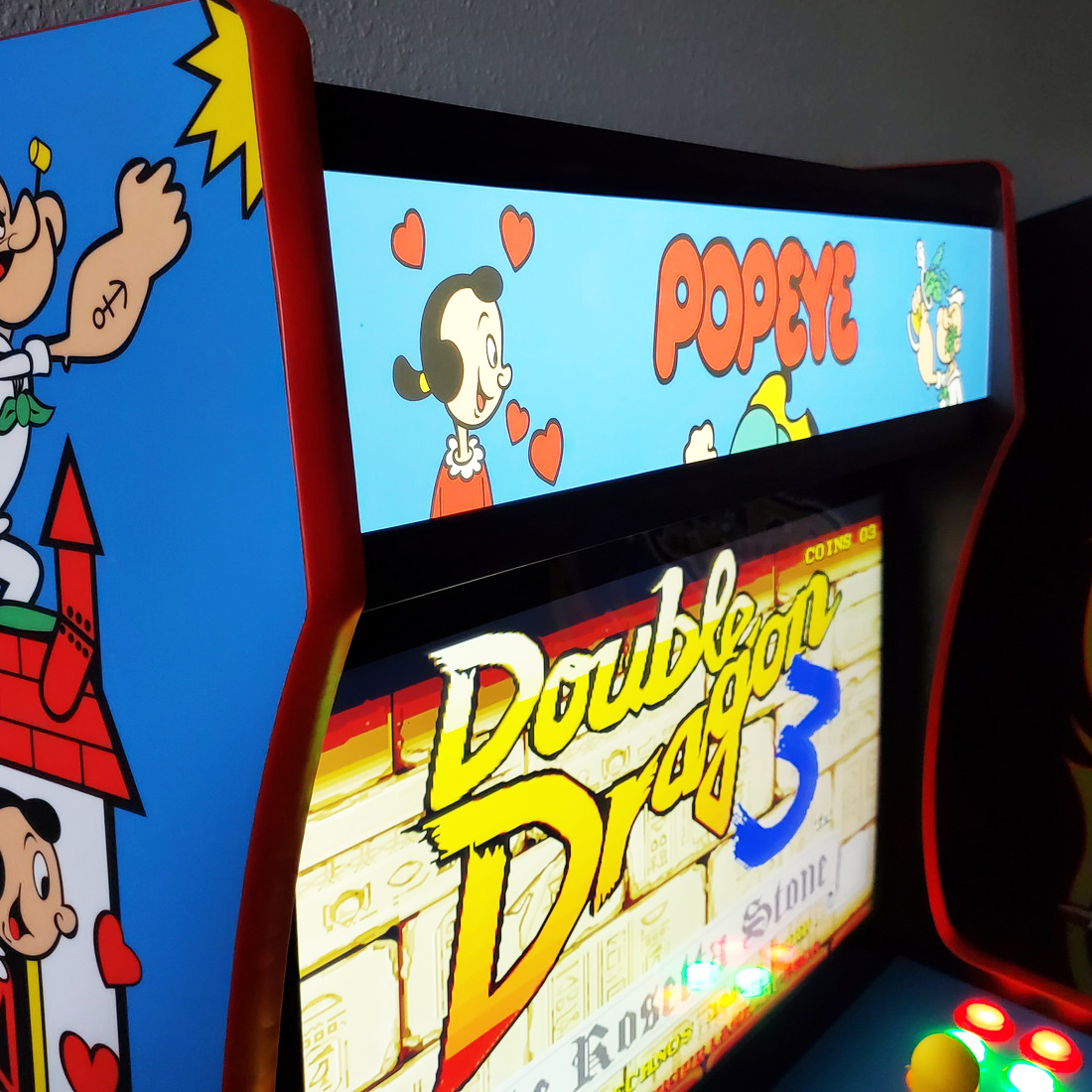 Popeye Themed Wall Mountable Arcade Machine – Quarterless